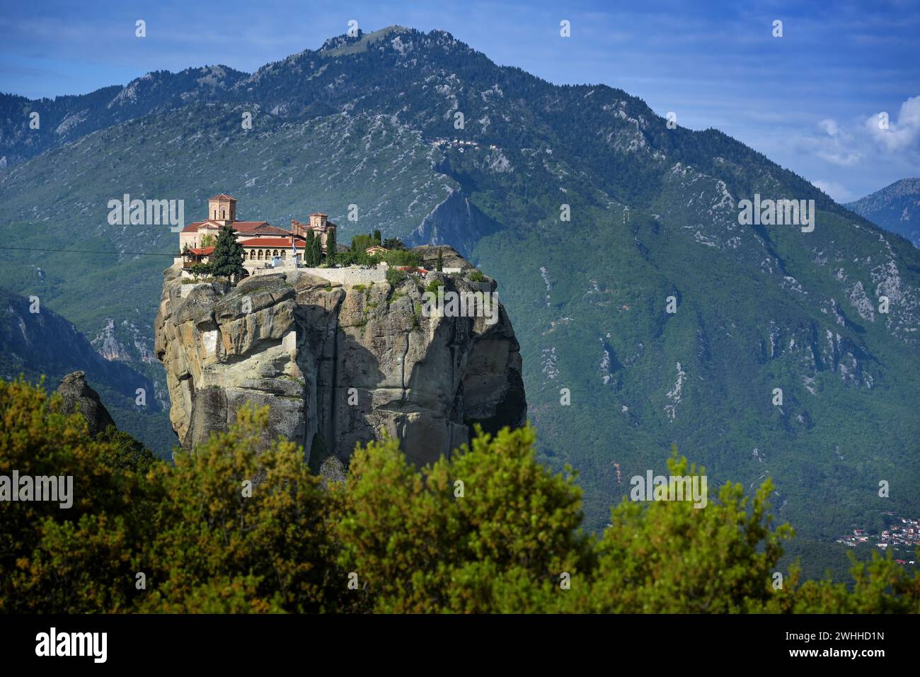 Monastery of the Holy Trinity built on the top of a rock in the Meteora ...