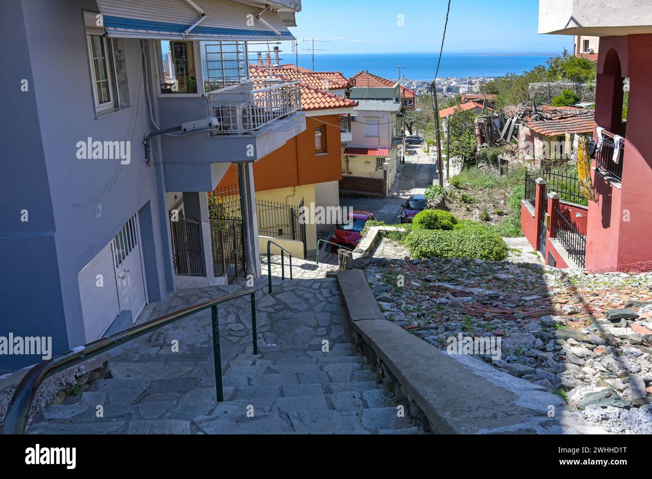 Narrow footpath in Ani Poli, the historic upper old town of ...