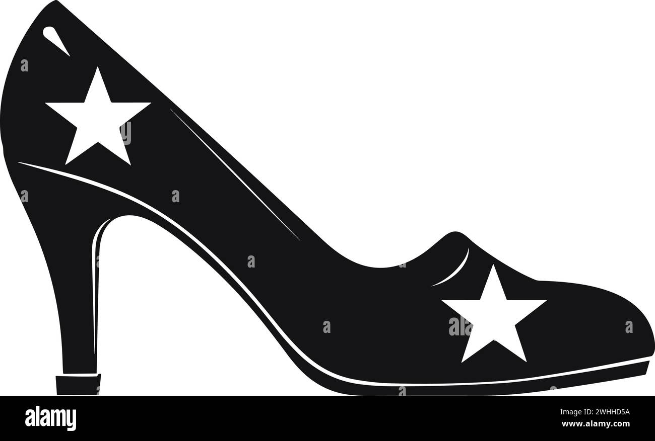 Stylish Star Pattern Dance Shoe Vector for Cha-Cha Dancers and Dance ...