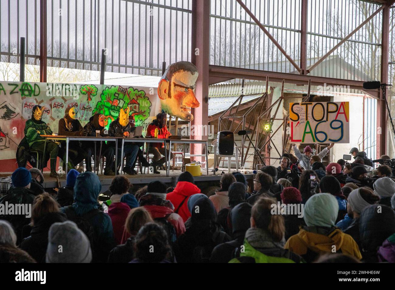 Swedish environmental activist Greta Thunberg and protesters take part ...