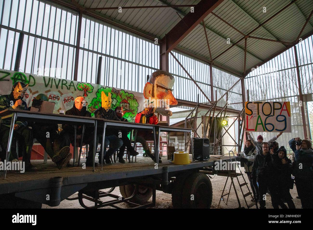 Swedish environmental activist Greta Thunberg and protesters take part ...