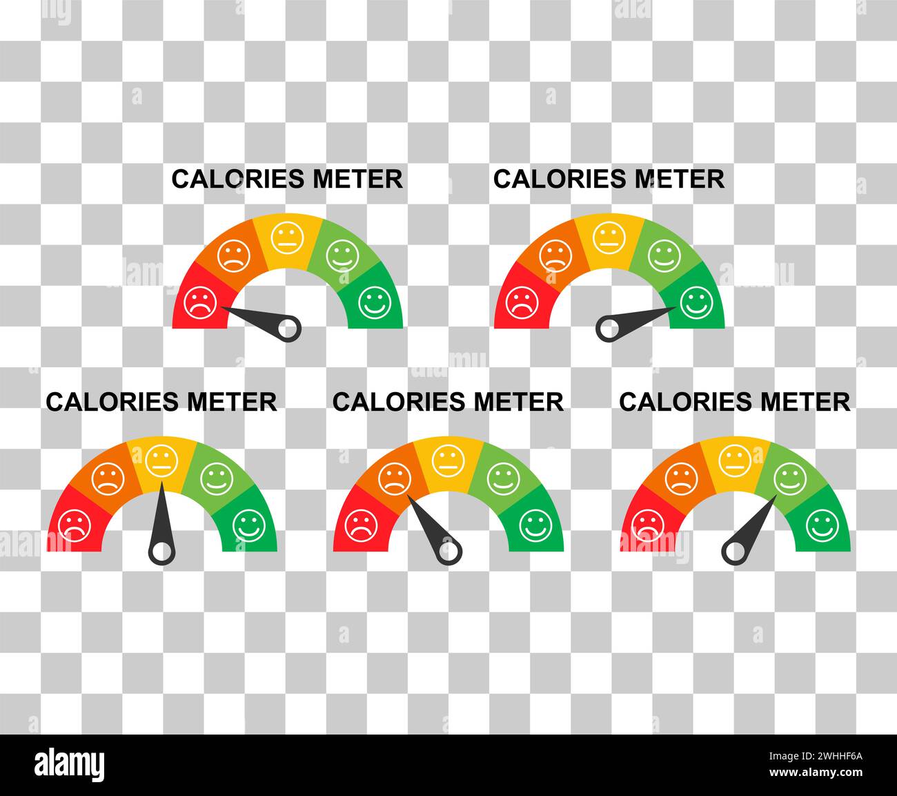 Set of Calories healthy diet icon, nutrition food low sign, kcal zero ...