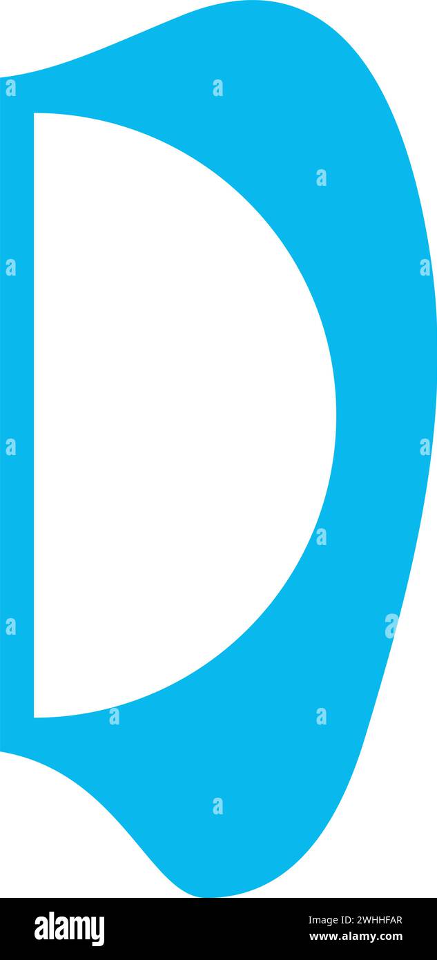 D Letter Logo. Blue Color. - Vector Stock Vector Image & Art - Alamy