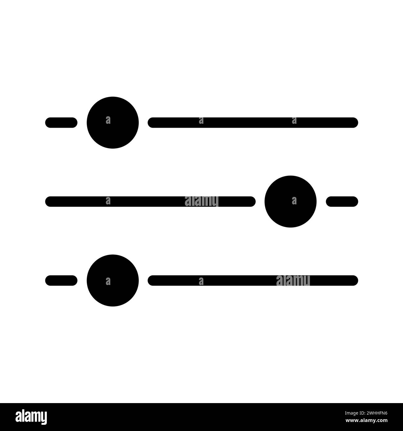 Volume mixer control icon, filter sound symbol button, switch sign ...