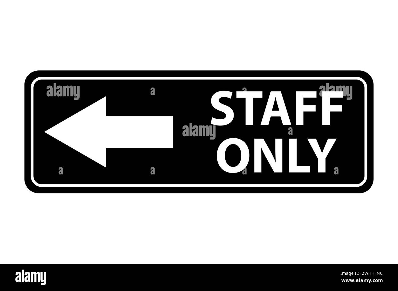 Only staff icon, danger zone symbol, safety entry person sign vector ...