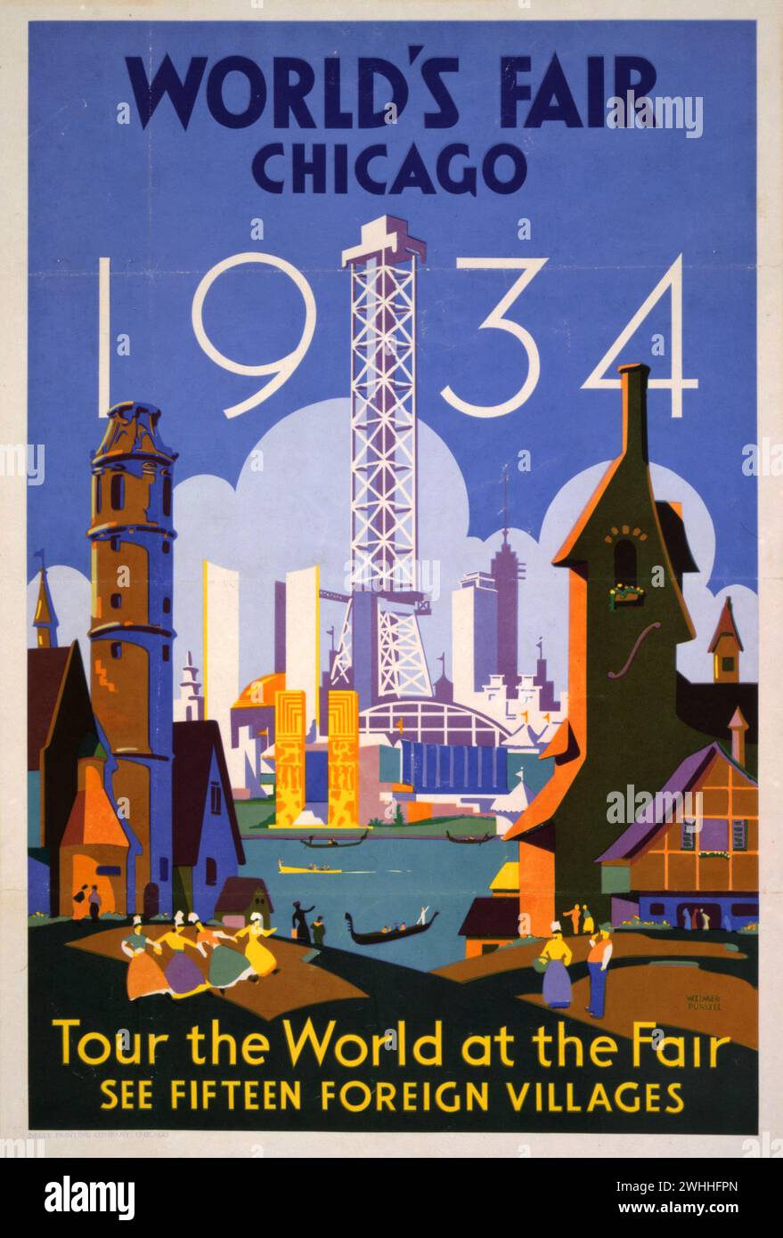 Vintage Poster, World's Fair Chicago 1934. promoting tourism in Chicago ...