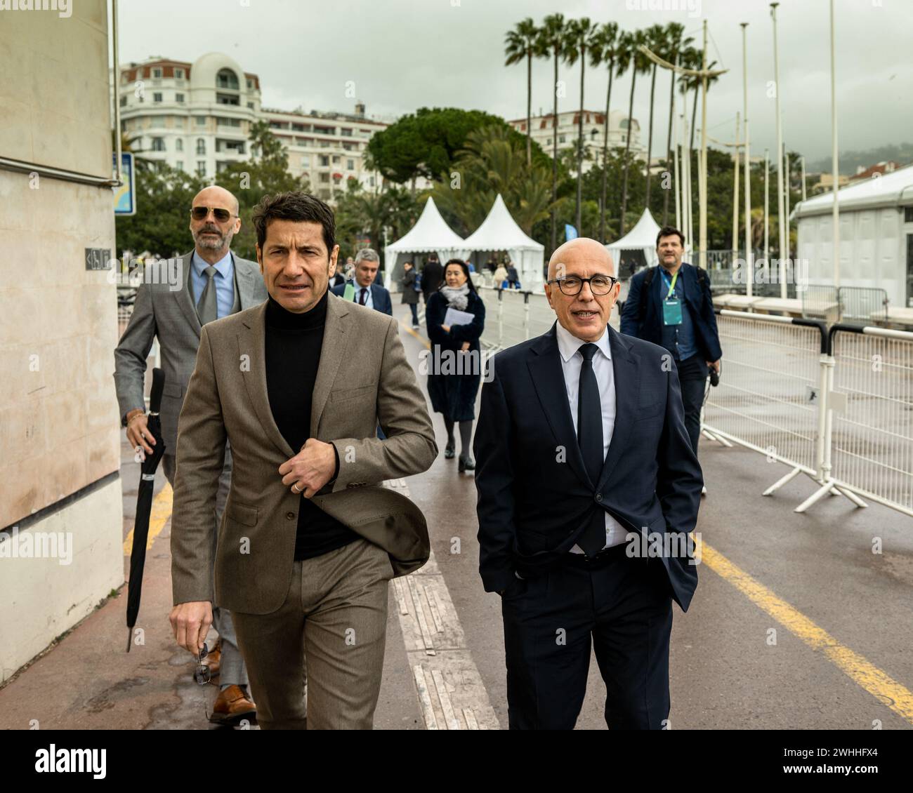 Cannes, France. 09th Feb, 2024. (from L to R): David Lisnard, mayor of ...