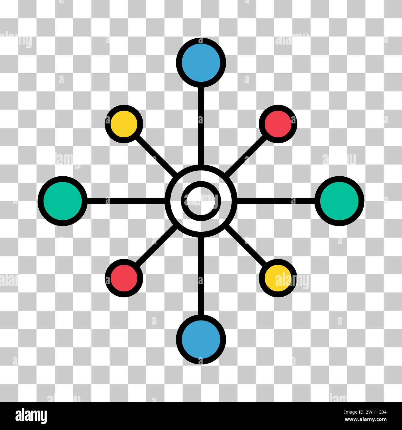 Multichannel digital design icon, omnichannel flat web symbol, internet ...