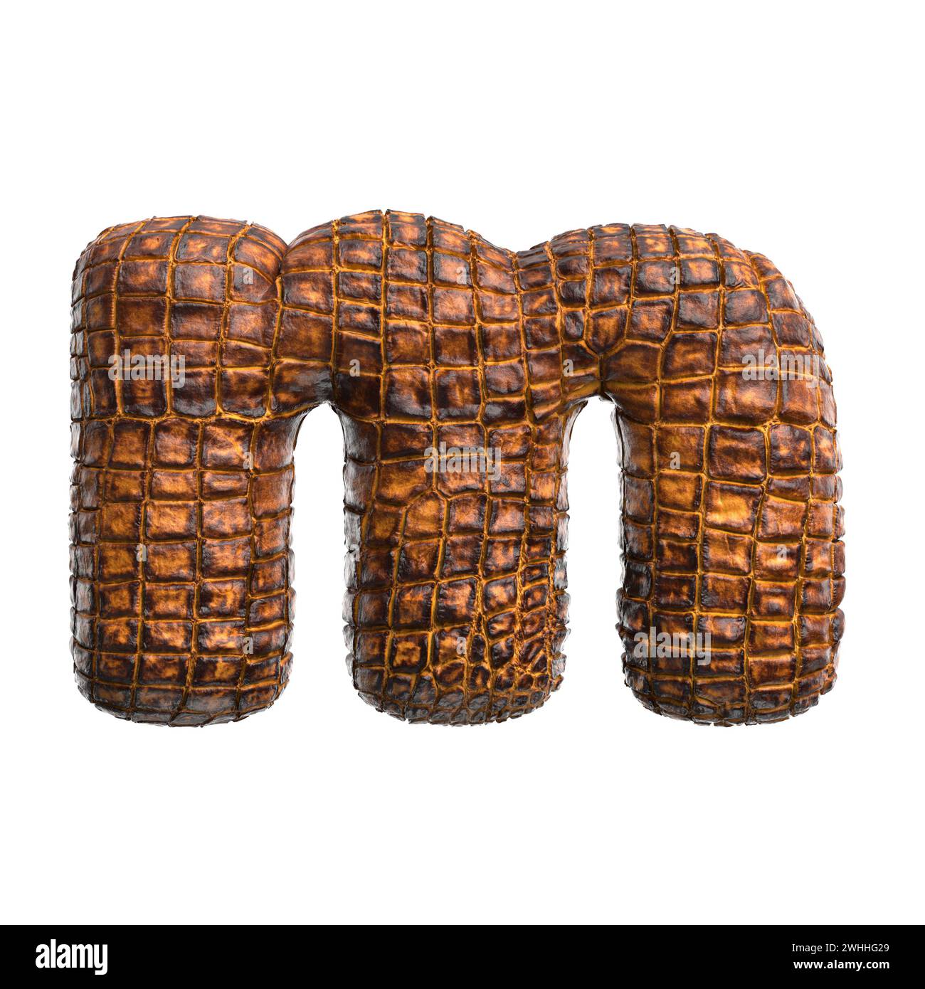 Crocodile letter M - Lowercase 3d reptile font - Suitable for wildlife ...