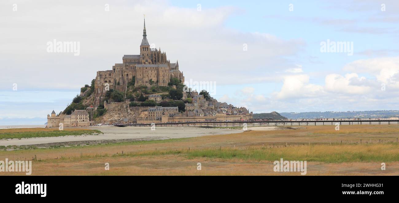 Le Mont-Saint-Michel, famous monastry and island in the Normandy ...