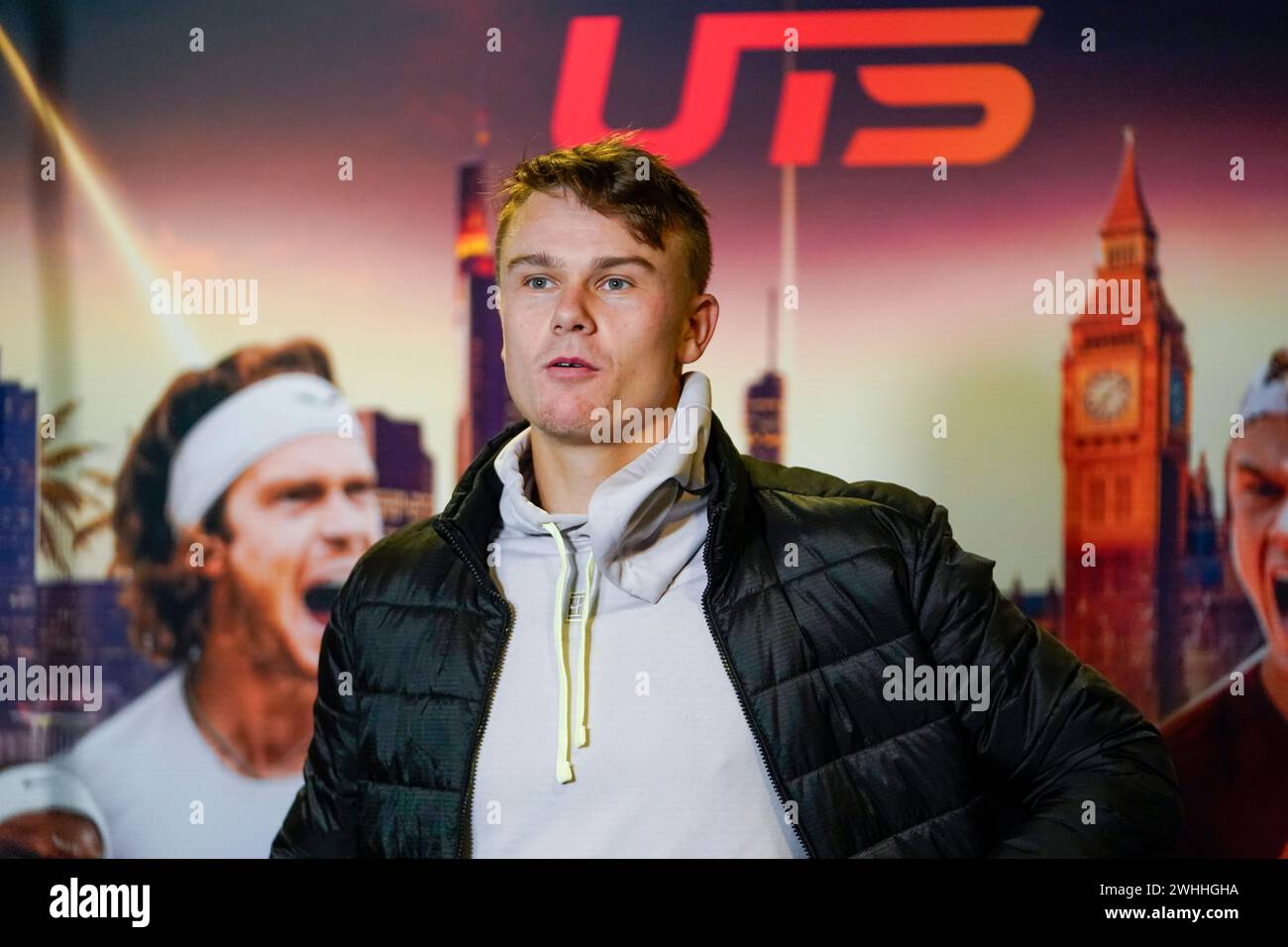 Bærum 20240209.Holger Rune after the match against Casper Ruud in the ...