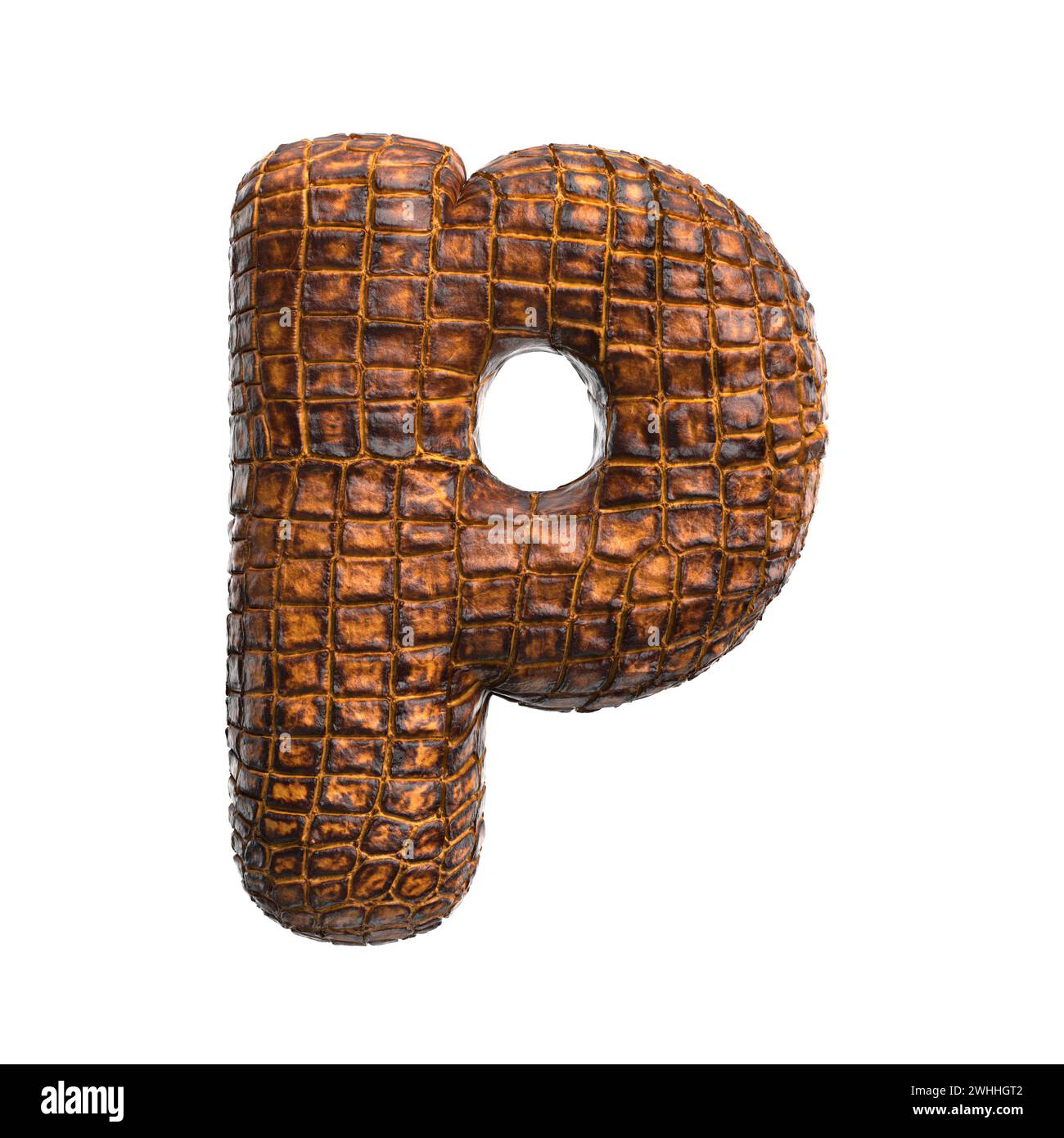 Crocodile letter P - Lowercase 3d reptile font - Suitable for wildlife ...