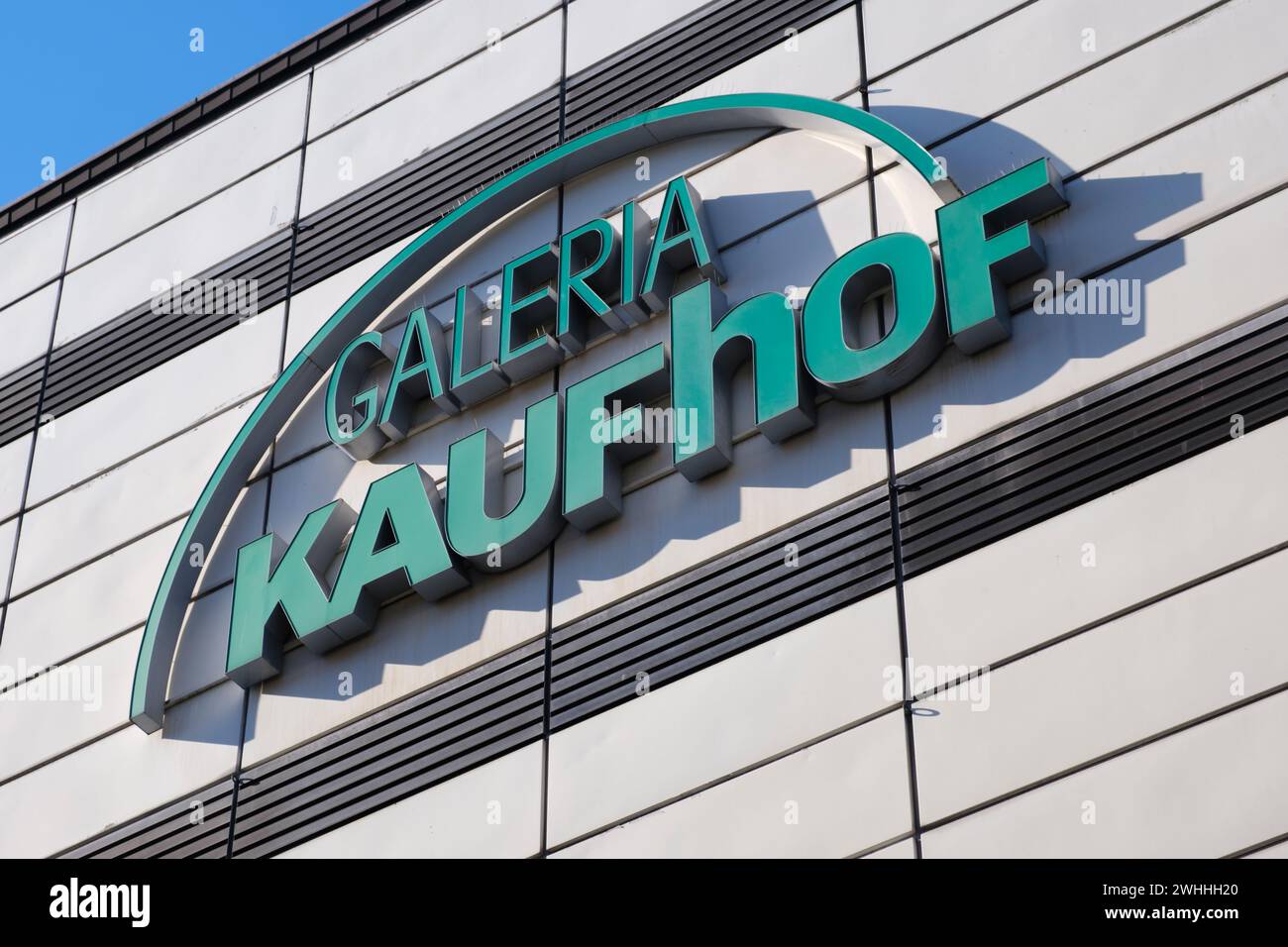 Facade with sing and logo of Galeria Kaufhof Stock Photo - Alamy
