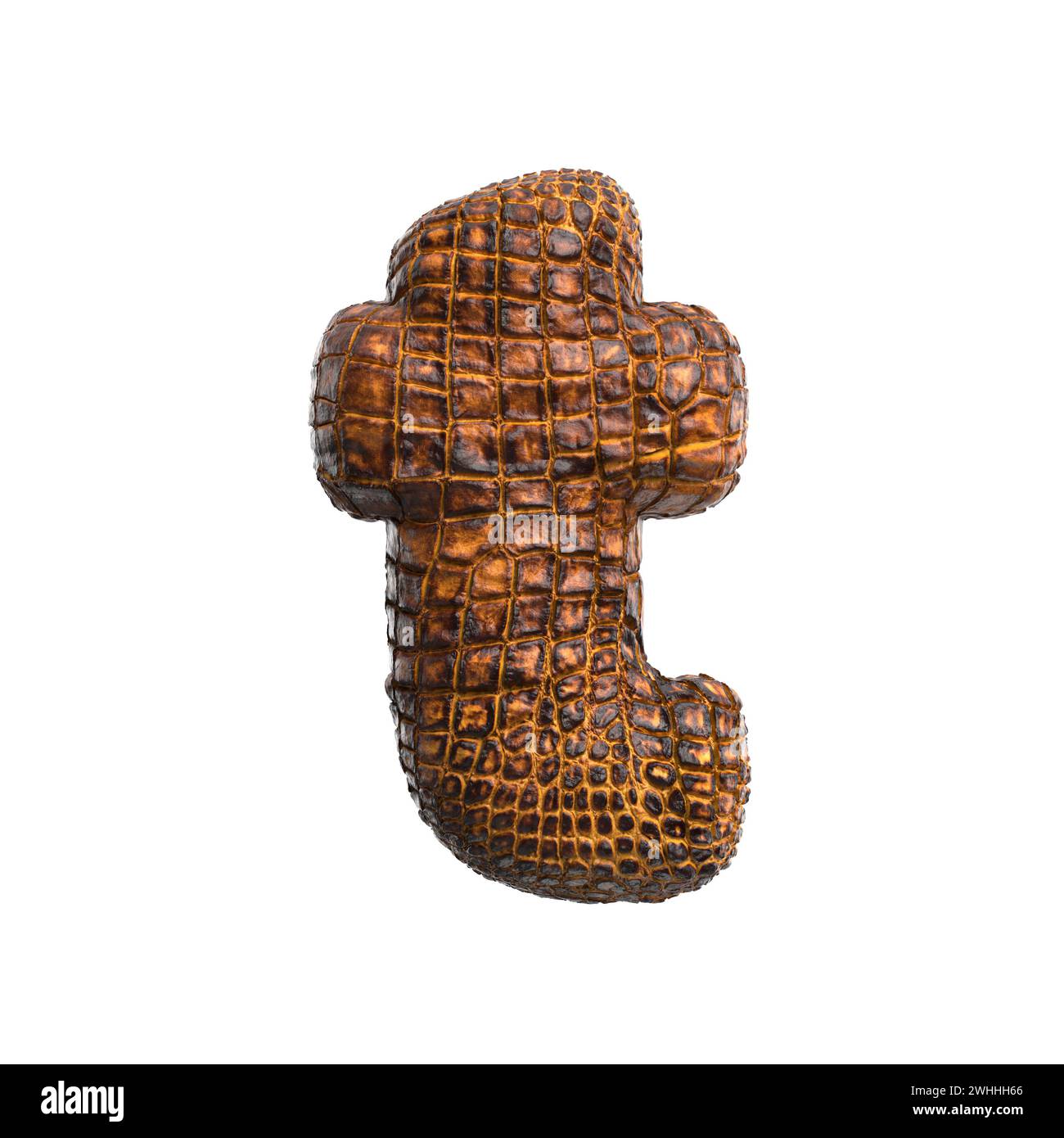 Crocodile letter T - Lower-case 3d reptile font - Suitable for wildlife ...