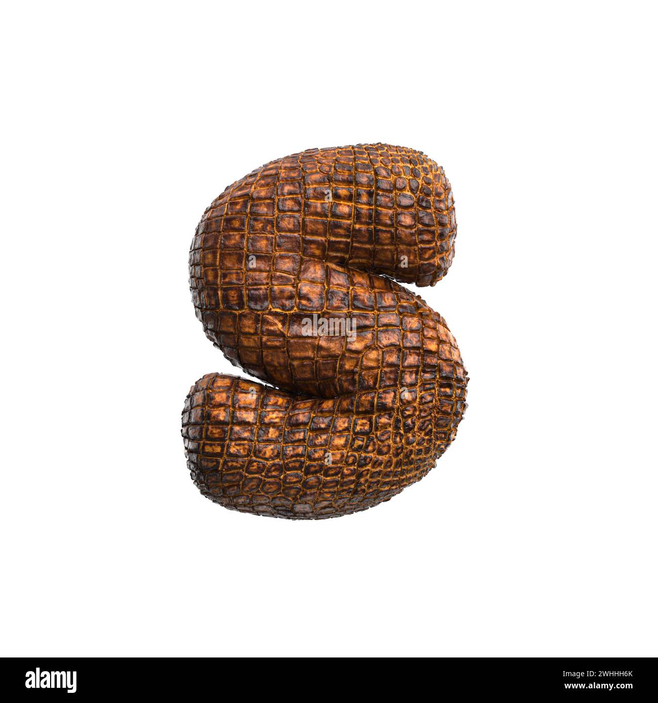 Crocodile letter S - Lowercase 3d reptile font - Suitable for wildlife ...
