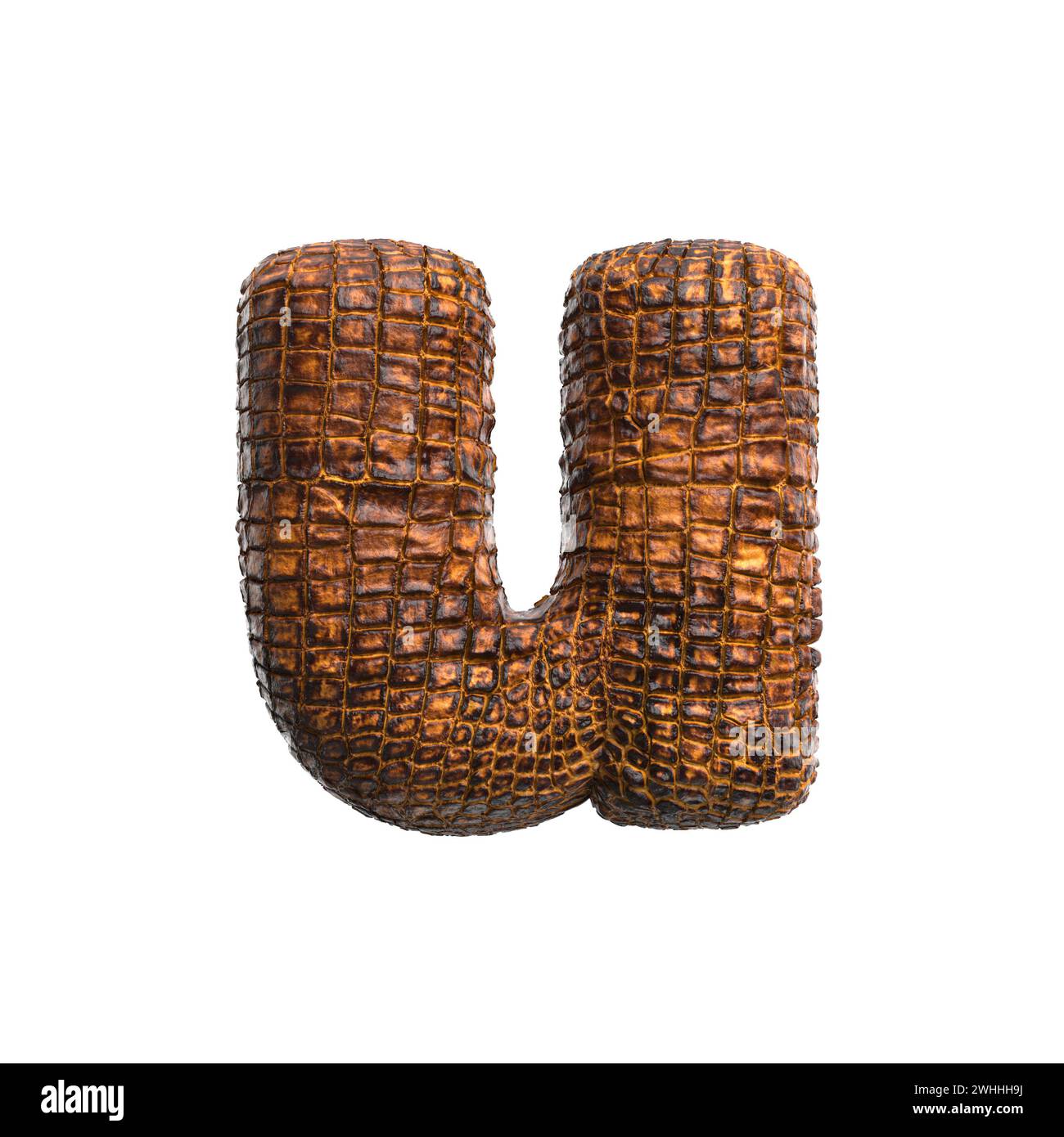 Crocodile letter U - Small 3d reptile font - Suitable for wildlife ...