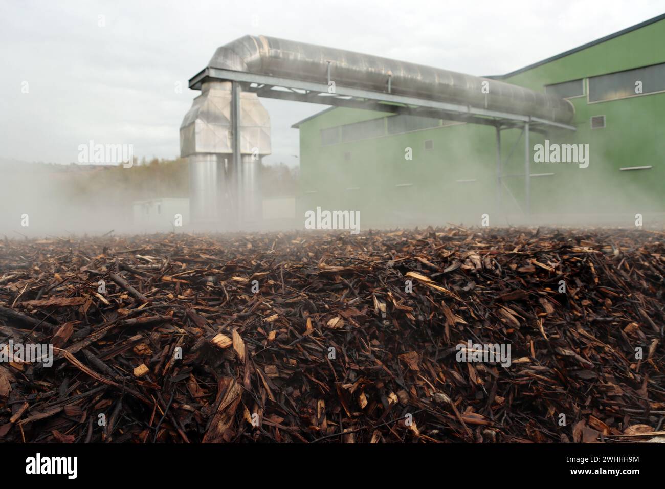 Euskirchen district waste management center - Biofilter plant Stock ...