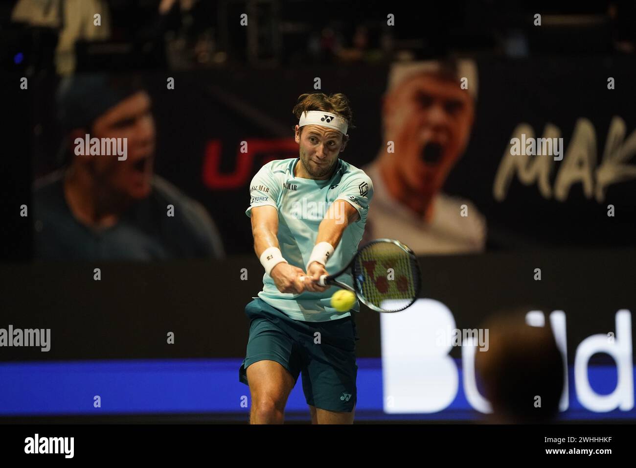 Bærum 20240209.Casper Ruud meets Holger Rune from Denmark in a match in ...