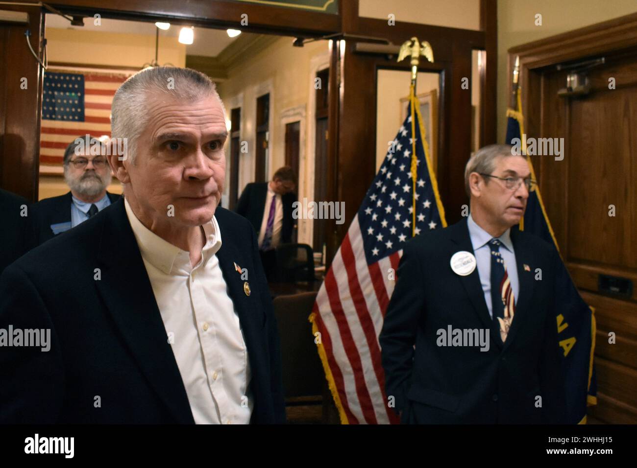 Republican Rep. Matt Rosendale leaves the Montana Secretary of State's ...