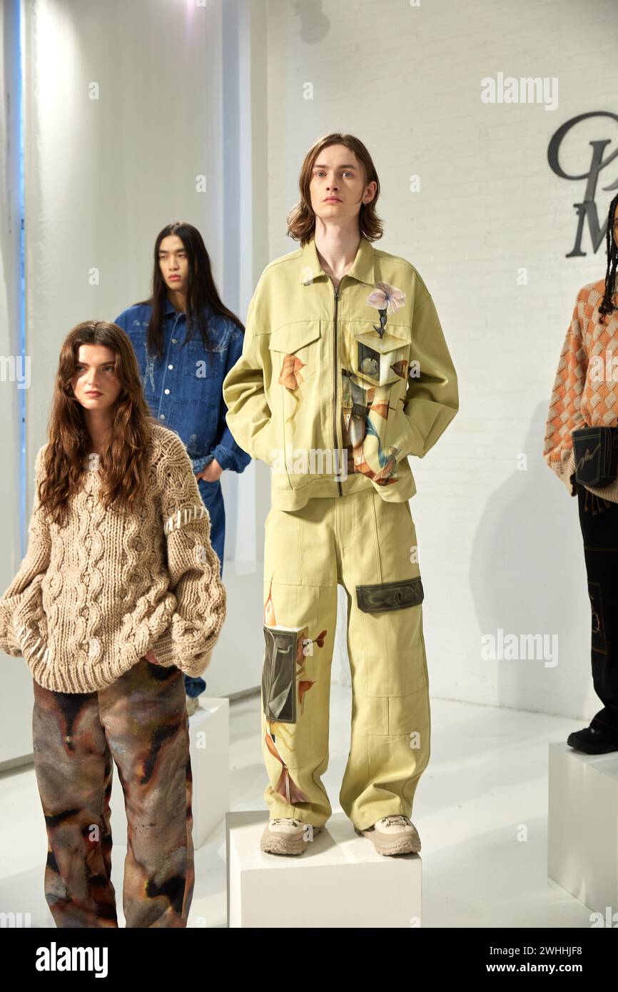 New York, New York, USA. 9th Feb, 2024. Model present creations from ...