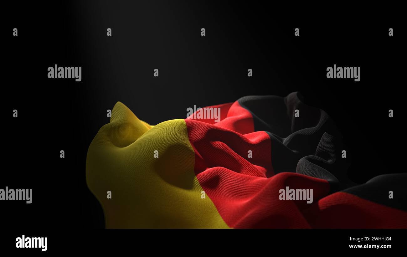 German flag in the dark Stock Photo - Alamy