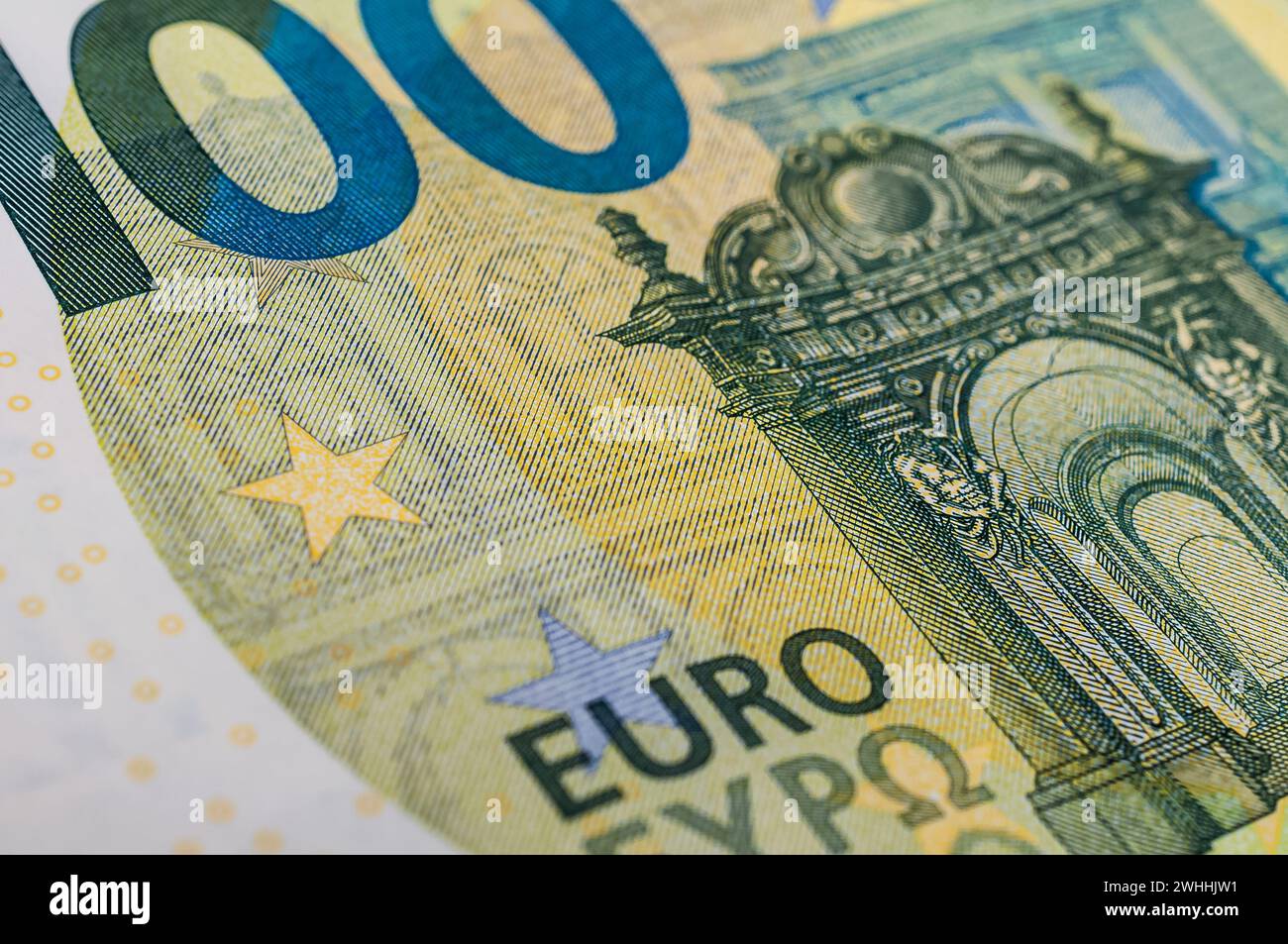 New 100 euro banknotes Stock Photo - Alamy