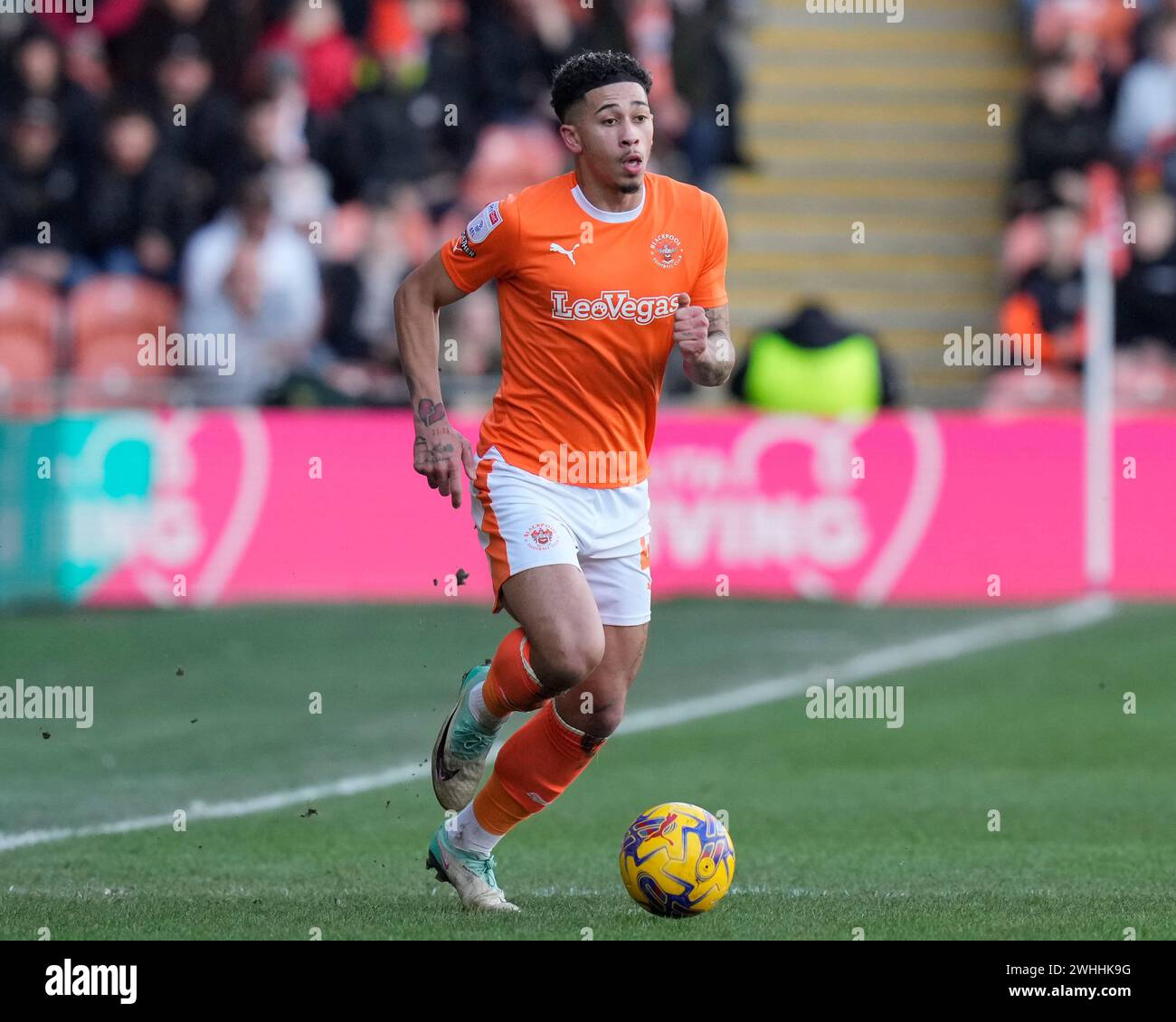 Jordan Lawrence-Gabriel of Blackpool during the Sky Bet League 1 match ...