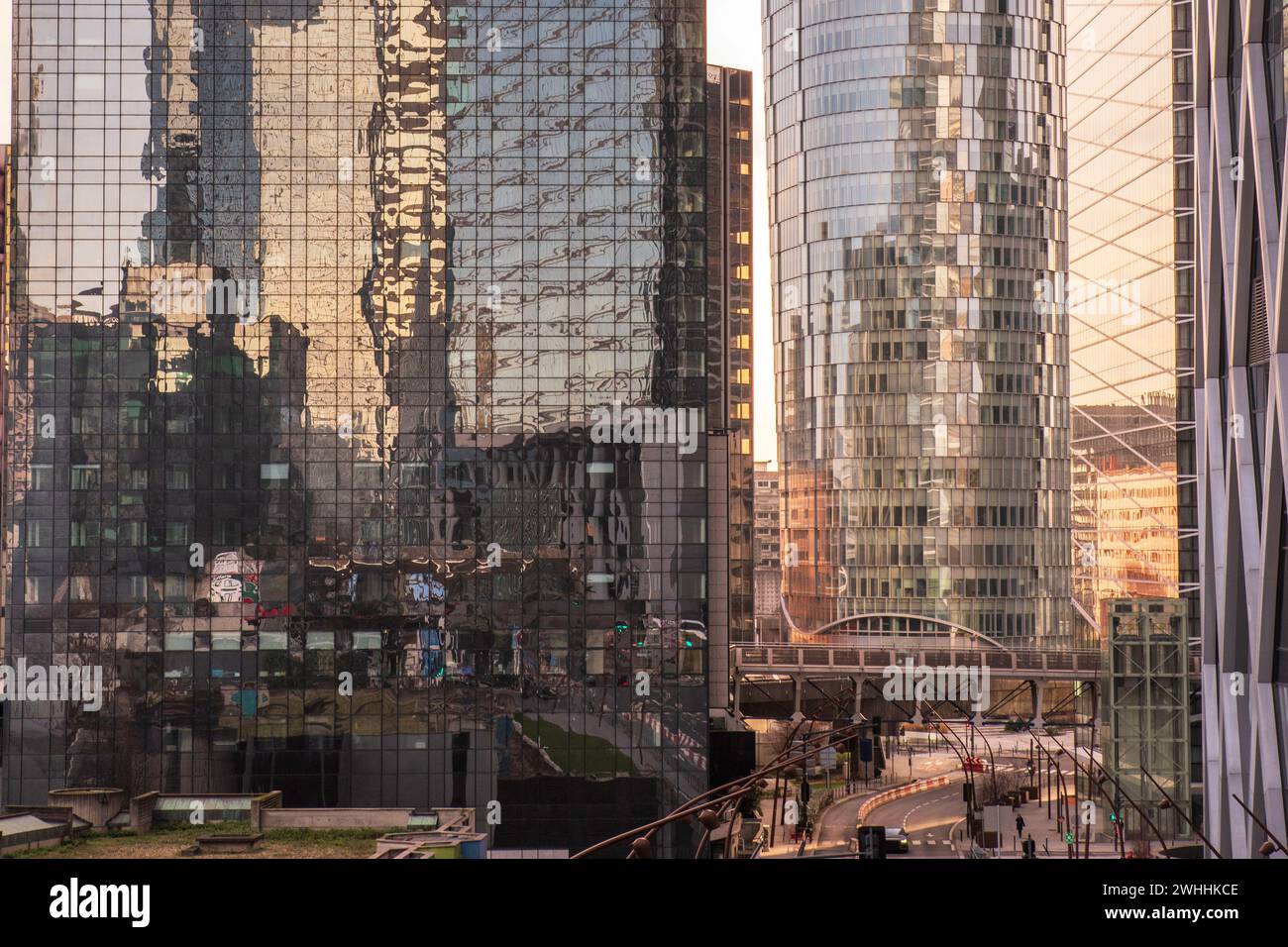 Paris, France - 01/28/2024: Modern building in the "La Défense ...