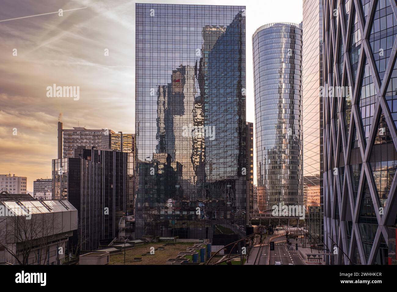 Paris, France - 01/28/2024: Modern building in the "La Défense ...