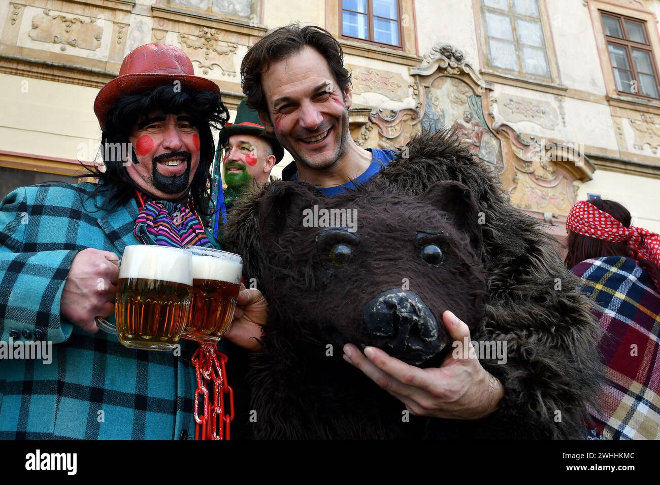 Prague, Czech Republic. 10th Feb, 2024. People dressed in traditional ...