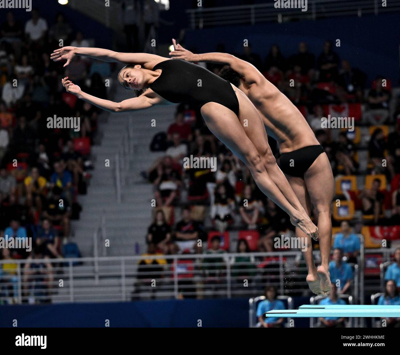 Doha, Qatar. 10th Feb, 2024. Victoria Garza(L)/Jose David Calderon of ...