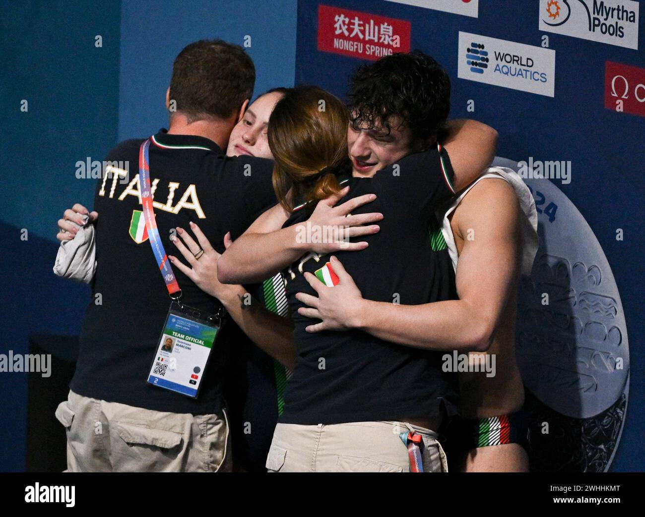 Doha, Qatar. 10th Feb, 2024. Chiara Pellacani(2nd L)/Matteo Santoro(1st ...