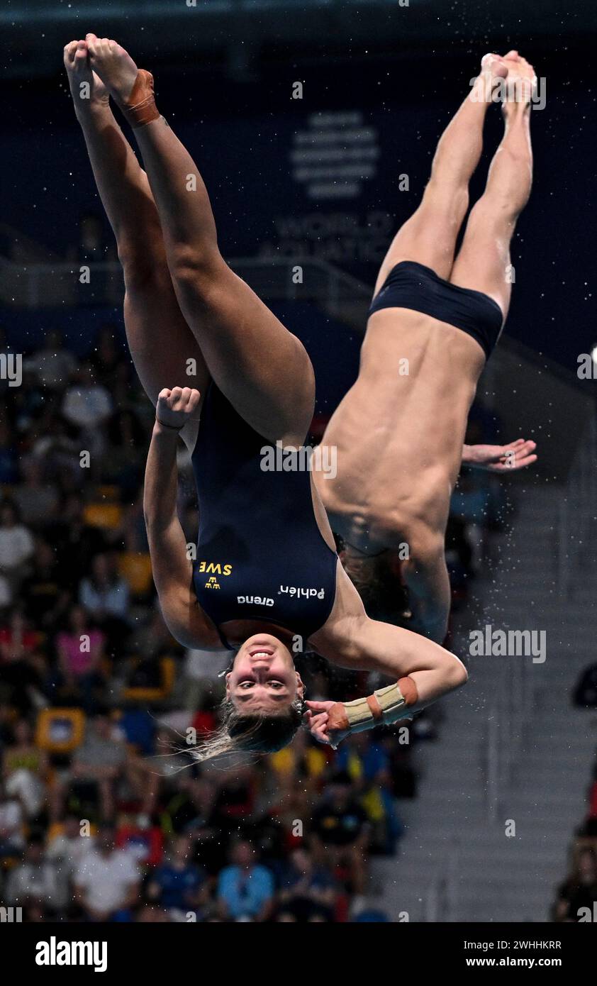 Doha, Qatar. 10th Feb, 2024. Emilia Nilsson Garip(L)/Elias Petersen of ...
