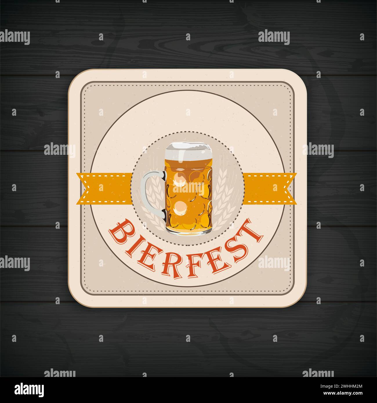 German text Bierfest, translate Beer Fest. Eps 10 vector file Stock ...
