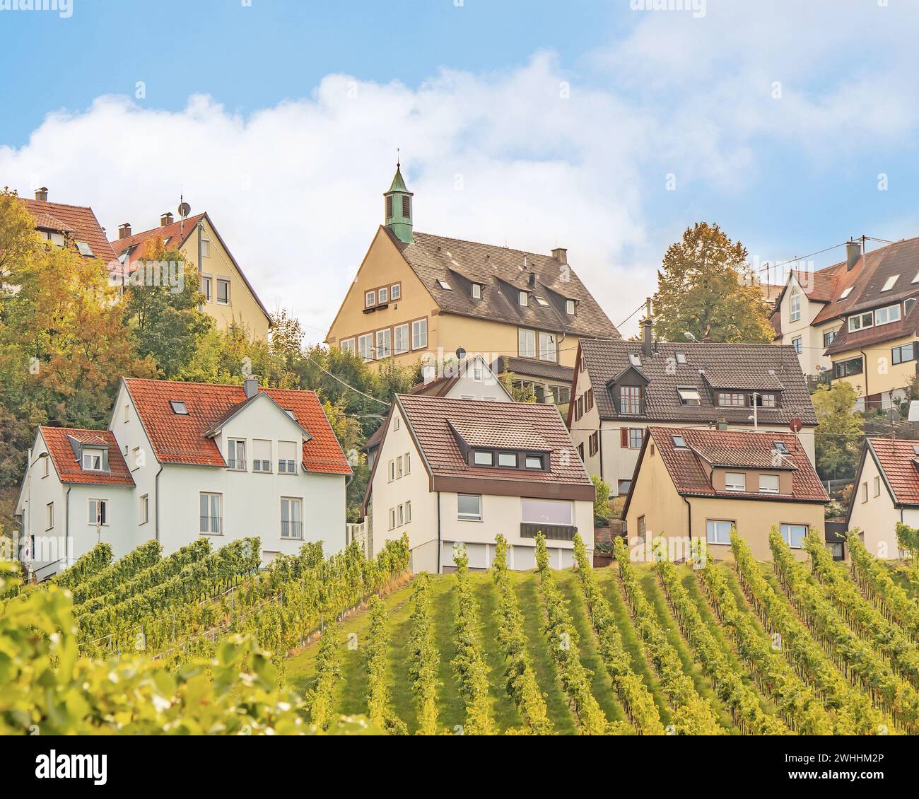 Town hall and buildings Stuttgart-Rotenberg Stock Photo - Alamy