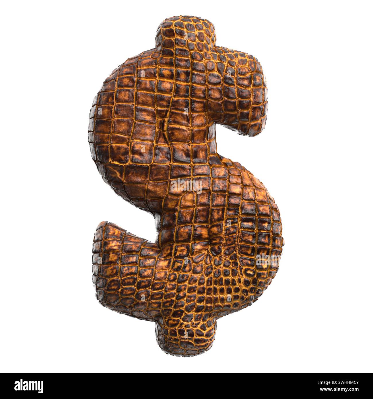 Crocodile dollar currency sign - Business 3d reptile symbol - Suitable ...