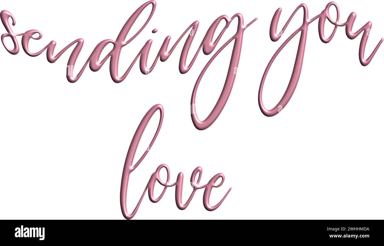 3D sending you love writing Stock Vector Image & Art - Alamy