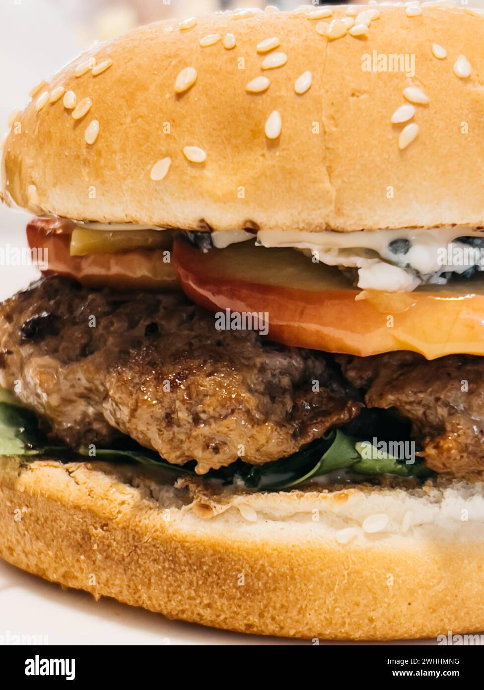 Feta cheeseburger hi-res stock photography and images - Alamy