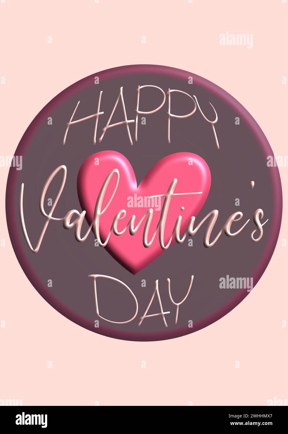 Illustration on valentines card Stock Vector Images - Alamy