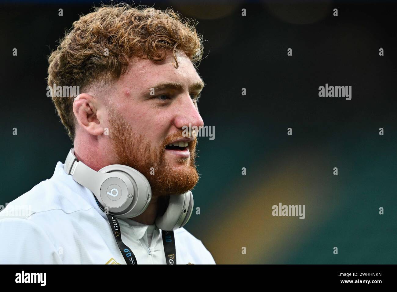 Ollie Chessum of England arrives ahead of the 2024 Guinness 6 Nations ...