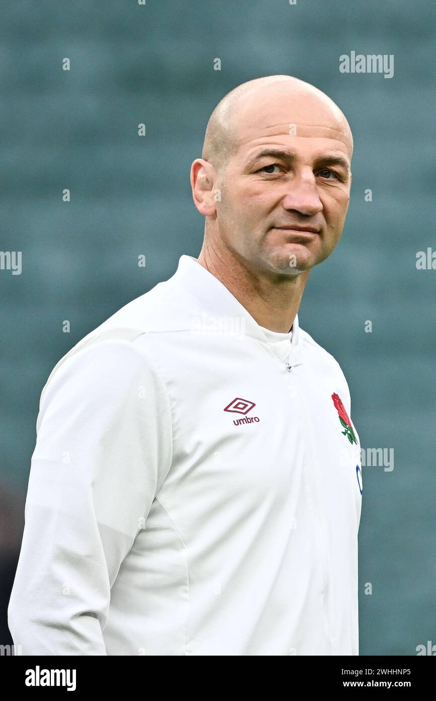 Steve Borthwick Head Coach of England arrives ahead of the 2024 Guinness 6 Nations match England ...