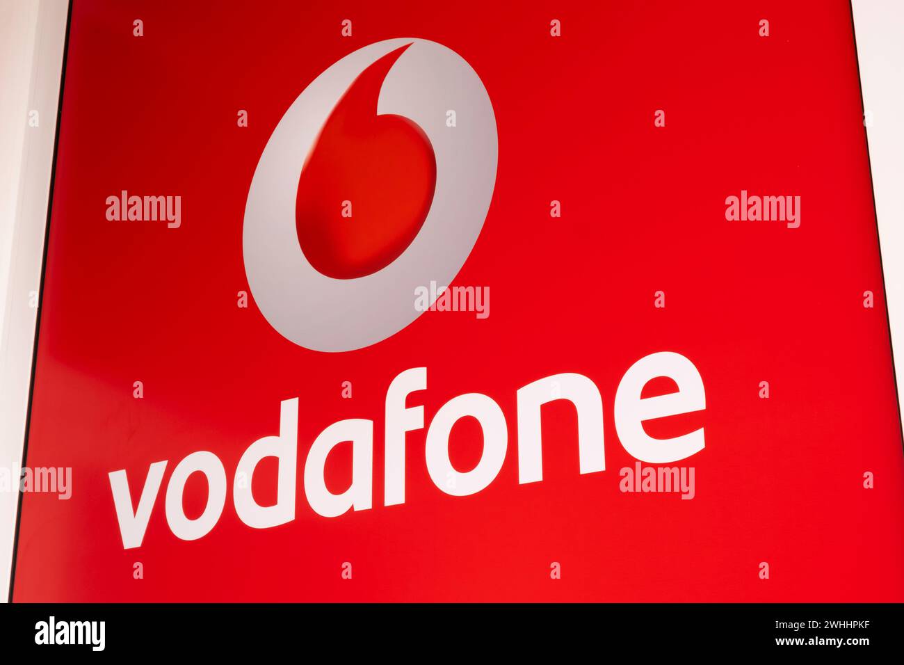 Vodafone, Sign with Logo Stock Photo - Alamy