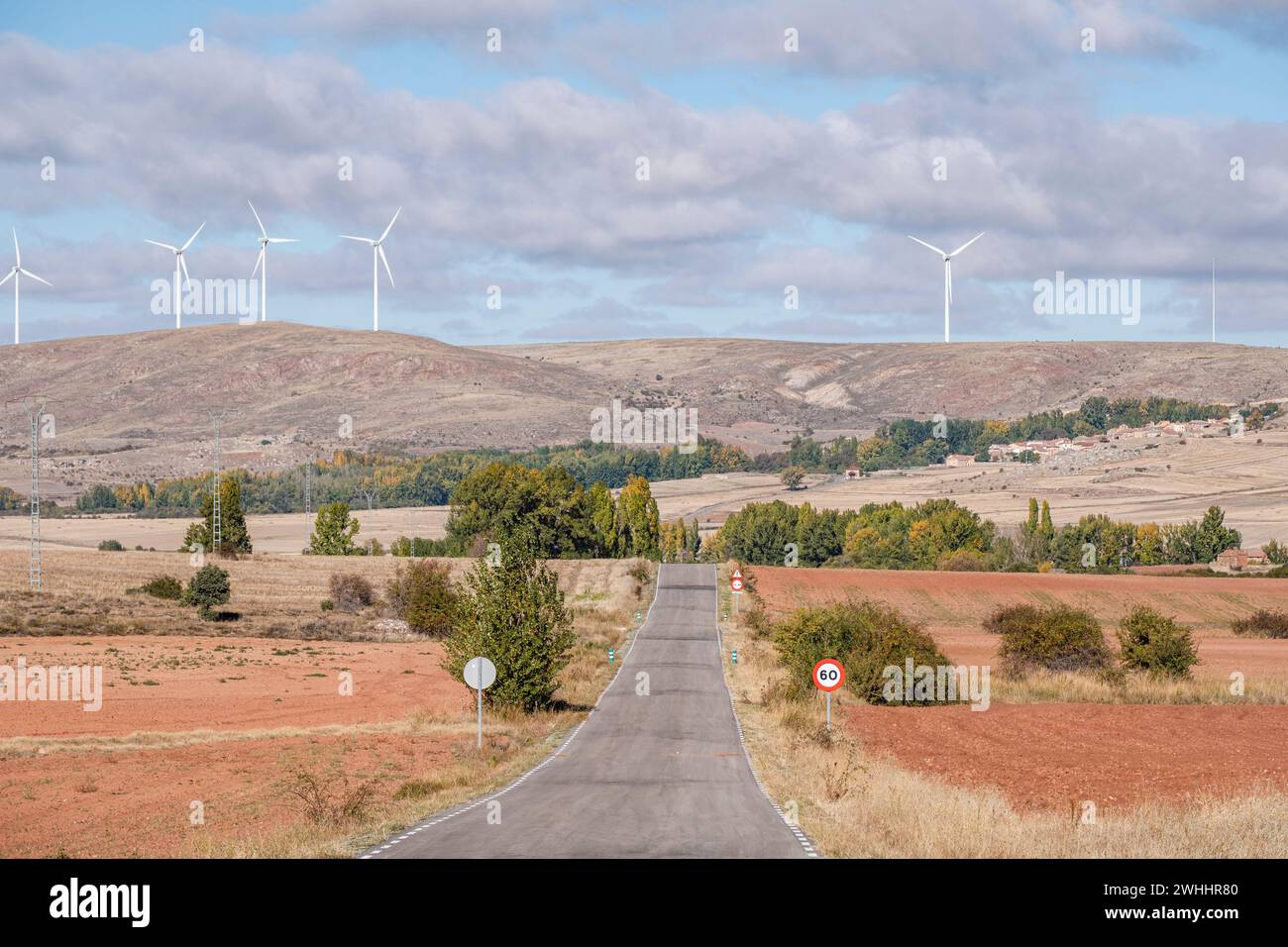 Wind farm in Sierra de Pela Stock Photo - Alamy