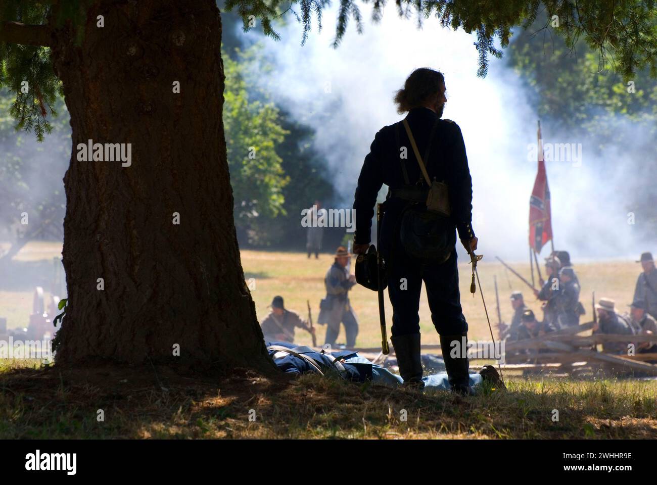 Battle re-enactment, Civil War Re-enactment, Willamette Mission State ...