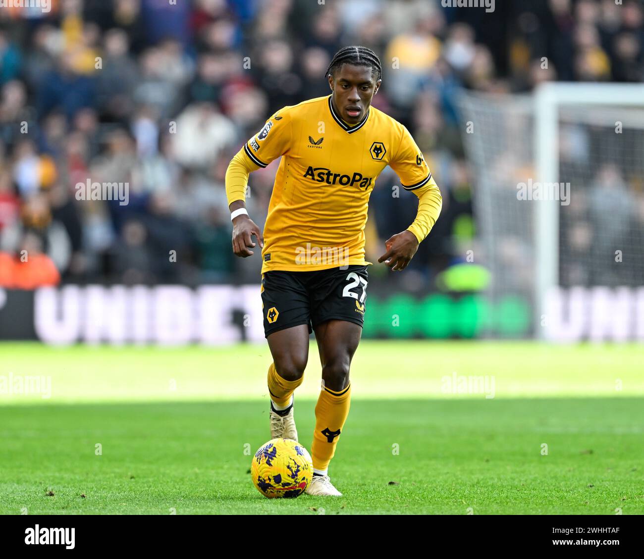 Wolverhampton, UK. 10th Feb, 2024. Jean-Ricner Bellegarde of ...