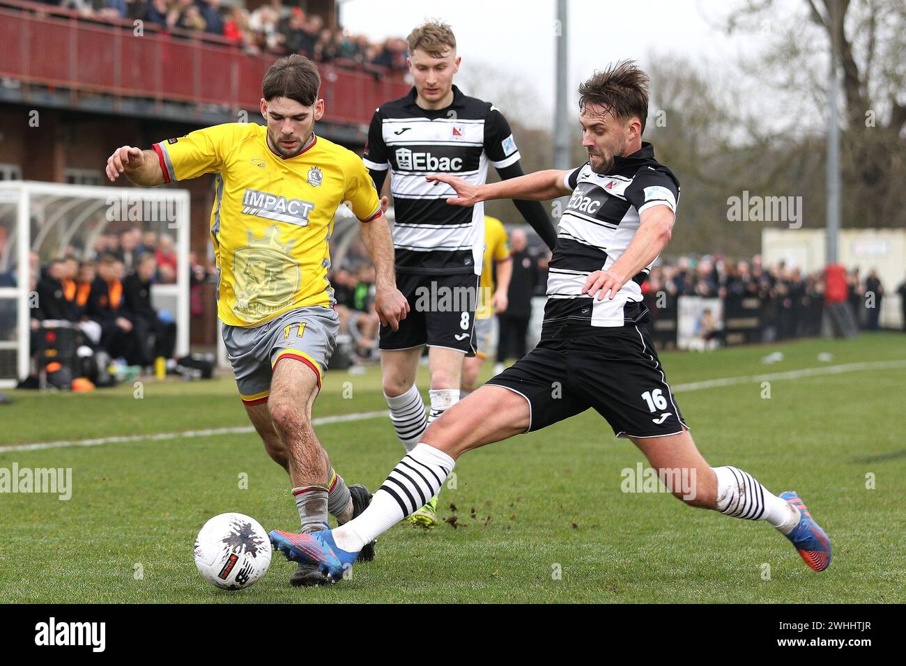 Scott Barrow of Darlington brings down Lewis Slamon of Alfreton Town ...