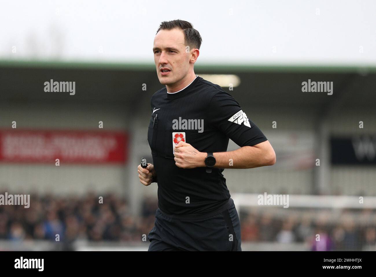 Referee Robert Claussen during the Vanarama National League North match ...