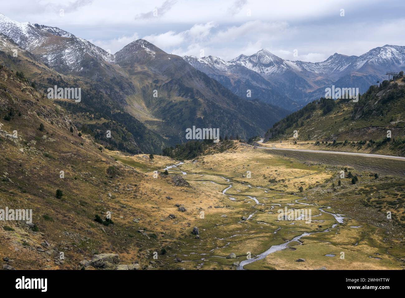 Pyrenees Range View from Tristaina Lakes in Andorra Stock Photo - Alamy