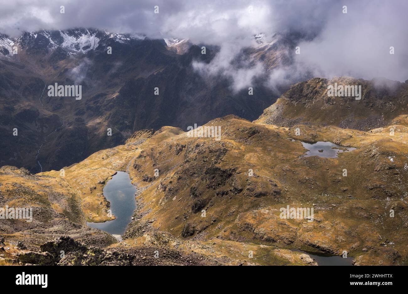 Aerial View of Caraussans Lake in the French Pyrenees Stock Photo - Alamy