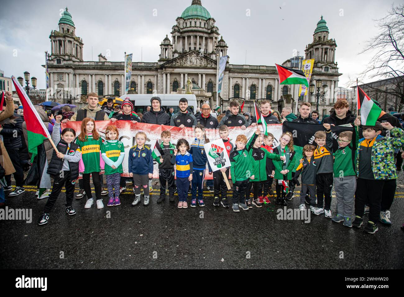 Belfast, UK. 10th Feb, 2024. Gaels Against Genocide is a grassroots ...